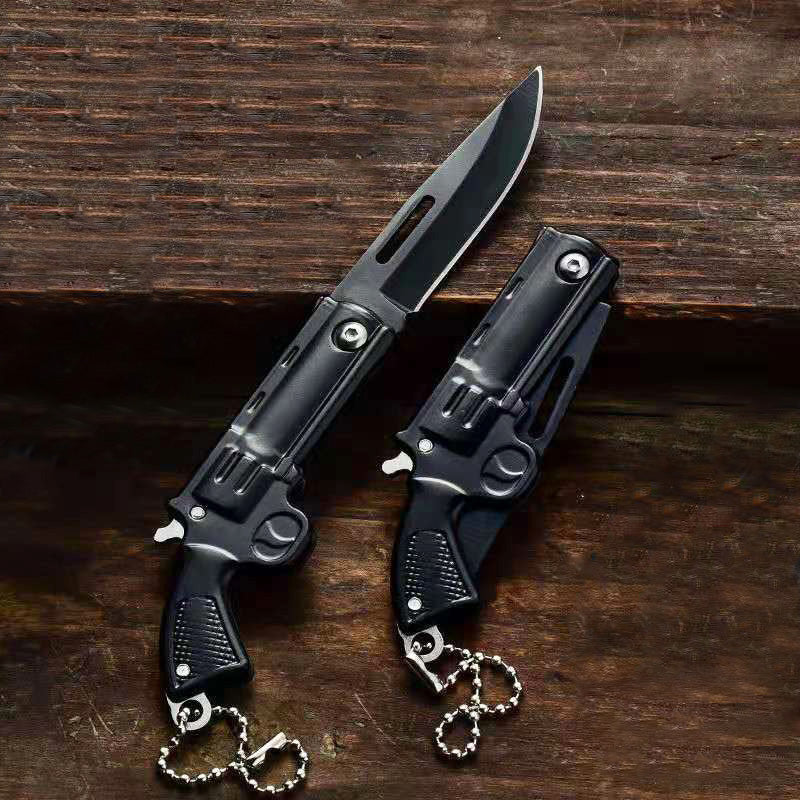 Shotgun Knife Easy Carry Gun Shape Tactical Folding Key Chain Knife ...